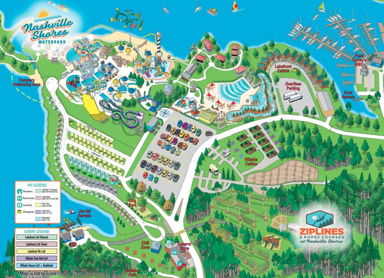 Lodging Map – Nashville Shores Cabins & RV Sites